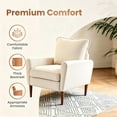Modern Accent Chair with Armrests, Fabric Upholstered Comfy Single Sofa ...
