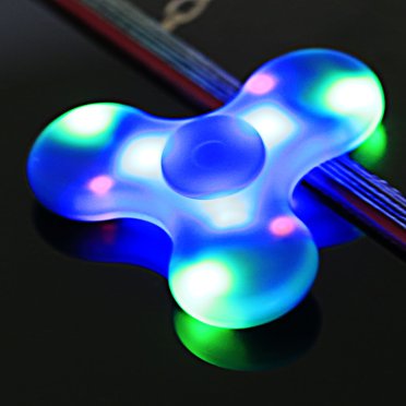 LED Light Bluetooth Speaker Anti-Stress Fidget Hand Tri Spinner EDC ...
