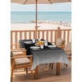 Art Black Rectangle Outdoor Tablecloth with Umbrella Hole Deep Black ...