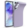 Elegant Choise for Samsung Galaxy A55 5G Liquid Silicone Case with Screen Protector, Purple ...