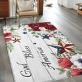 4th of July Washable Area Rugs 2.7'x5', God Bless America Stars Red ...