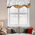 Brown Marble Texture Tie Up Valances Curtain, Abstract Retro Wave ...
