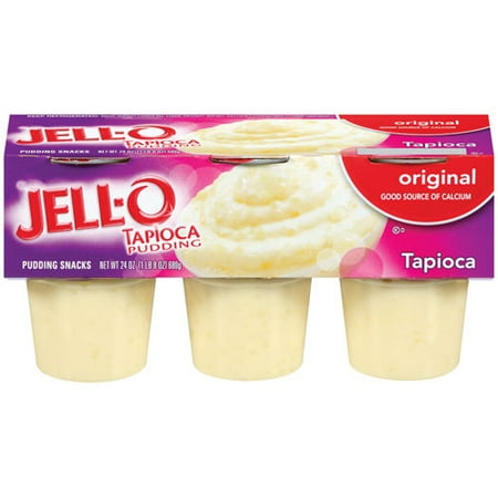 Jell-O Original Tapioca Pudding Snack, 4 Oz., 6 Count - Walmart.com