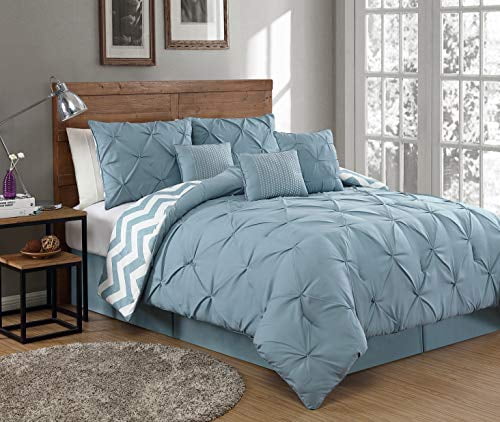 Geneva Home Fashion Ella Bedding Set, Queen, Spa Blue - Walmart.ca