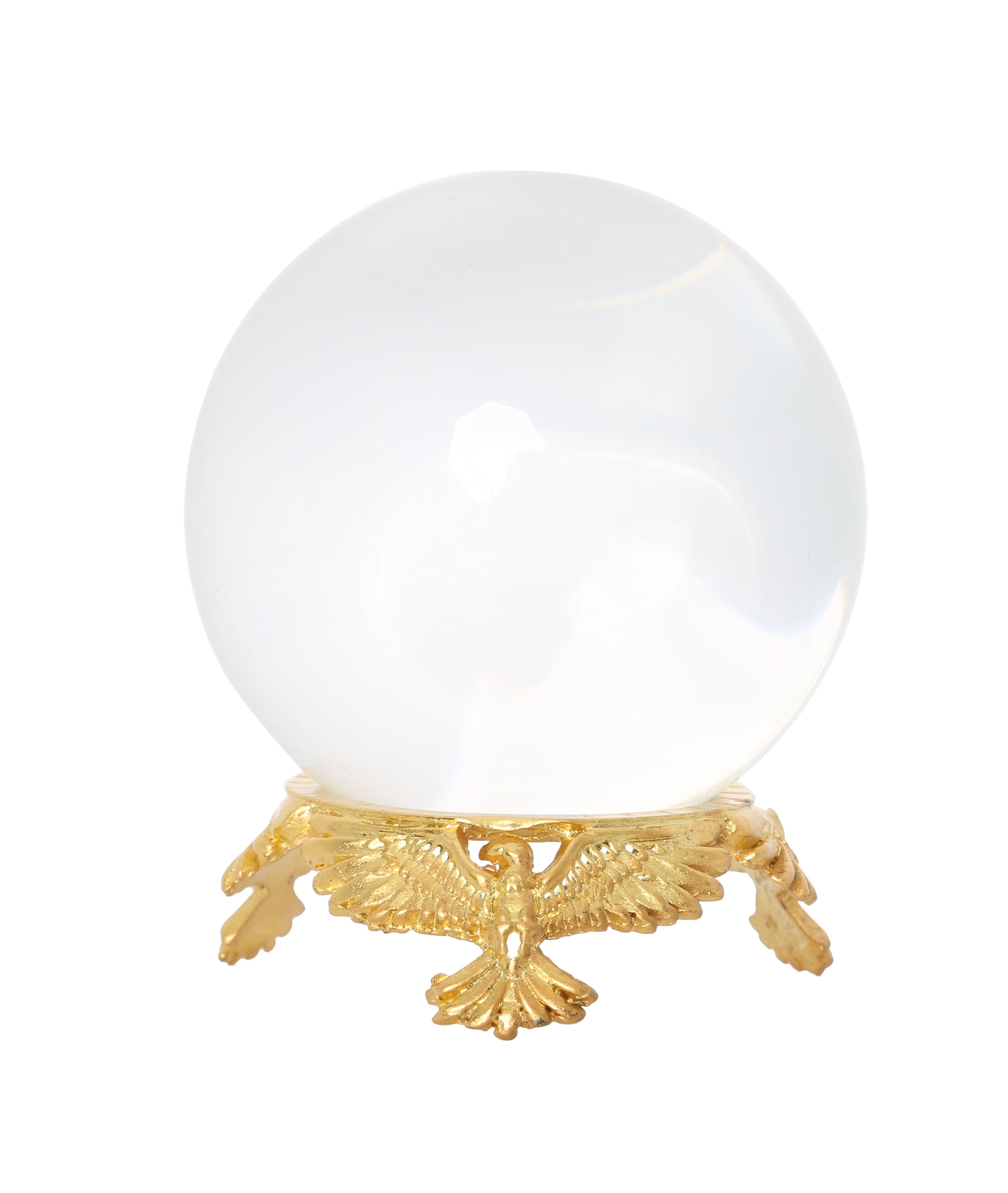 Amlong Crystal Clear 2 in. (50mm) Crystal Ball with Gold Eagle Stand ...