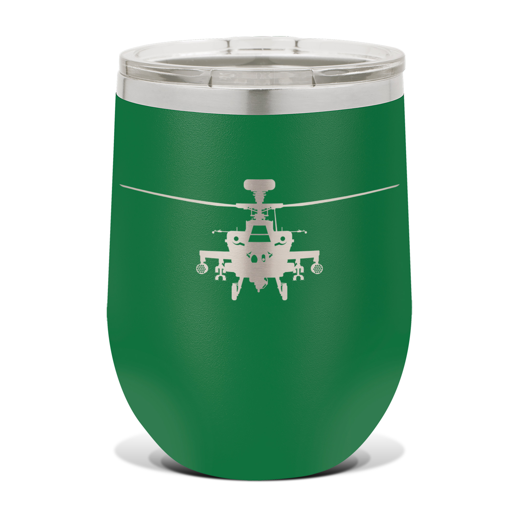 AH-64 Apache Wine Tumbler 12 oz - Laser Engraved - Polar Camel ...