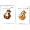 Adorable Cartoon Foxes Jewelry Drip Oil Brooch With Crystal Detail ...