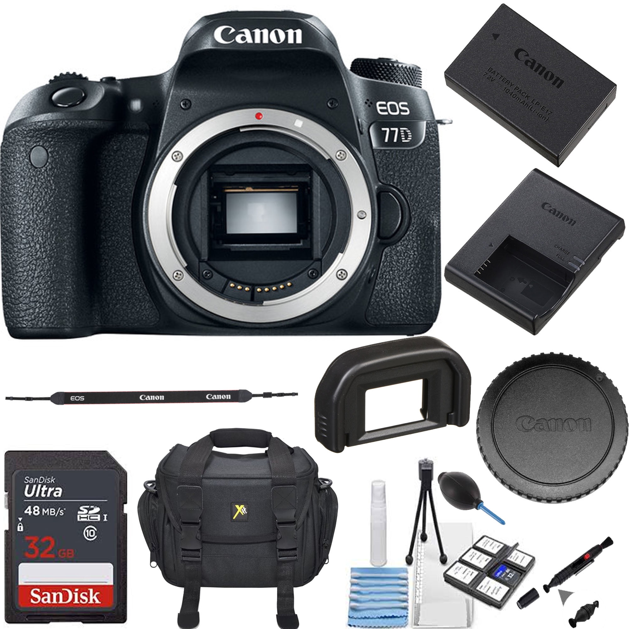 Canon EOS 77D DSLR Camera (Body Only) Starter Essential Bundle ...