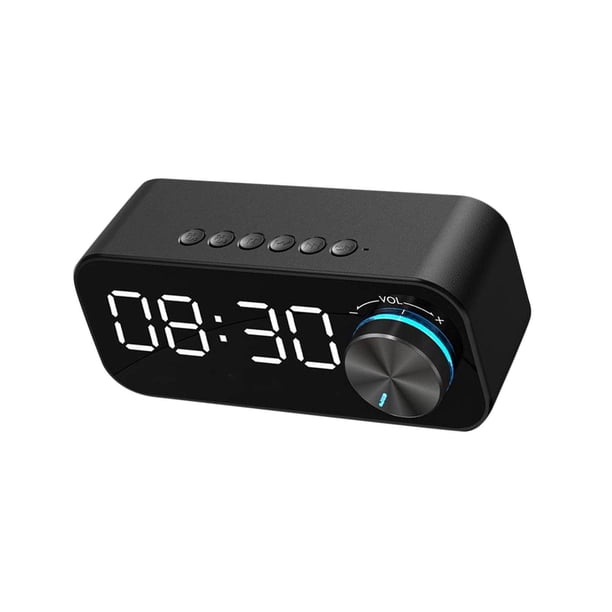 Dual Alarm Clock Bluetooth Mirror alarm clock bedside clock with large ...