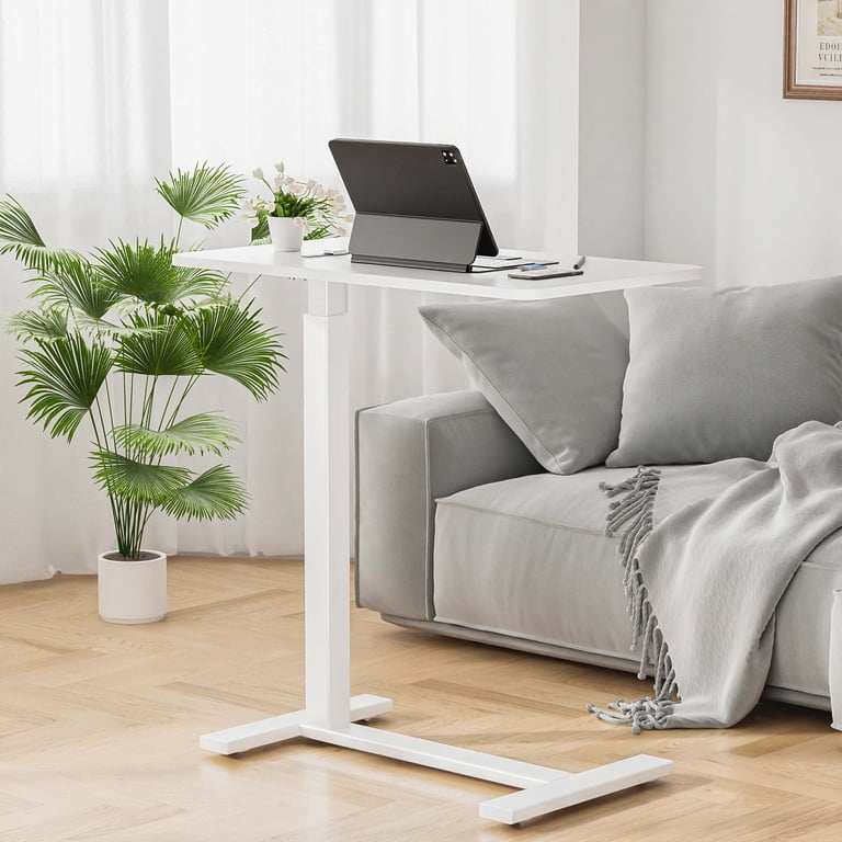 Overbed Table Erinaik With Swivel Hidden Wheels Adjustable Height ...