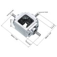 Uxcell 90 Degree Right Angle Bevel Gearbox 1:1 Reversing Double Output ...