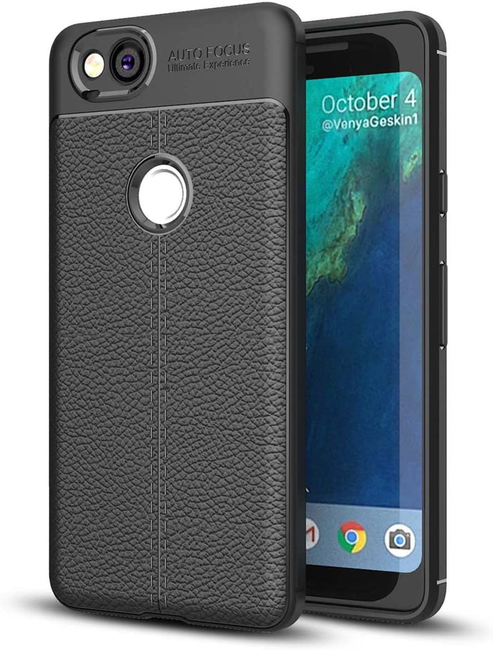 Google Pixel 2 XL Case, Rosebono Premium TPU [Leather Texture Design ...