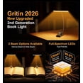 2026 Gen 2 Book Light for Reading- 32 Eye Caring Full Spectrum LED, 5 ...