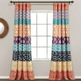 Lush Decor Bohemian Stripe Window Panels, Set of 2 - Turquoise and ...