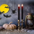 FGTHBF-Black Flameless Taper Candles Flickering with Remote and Timer ...