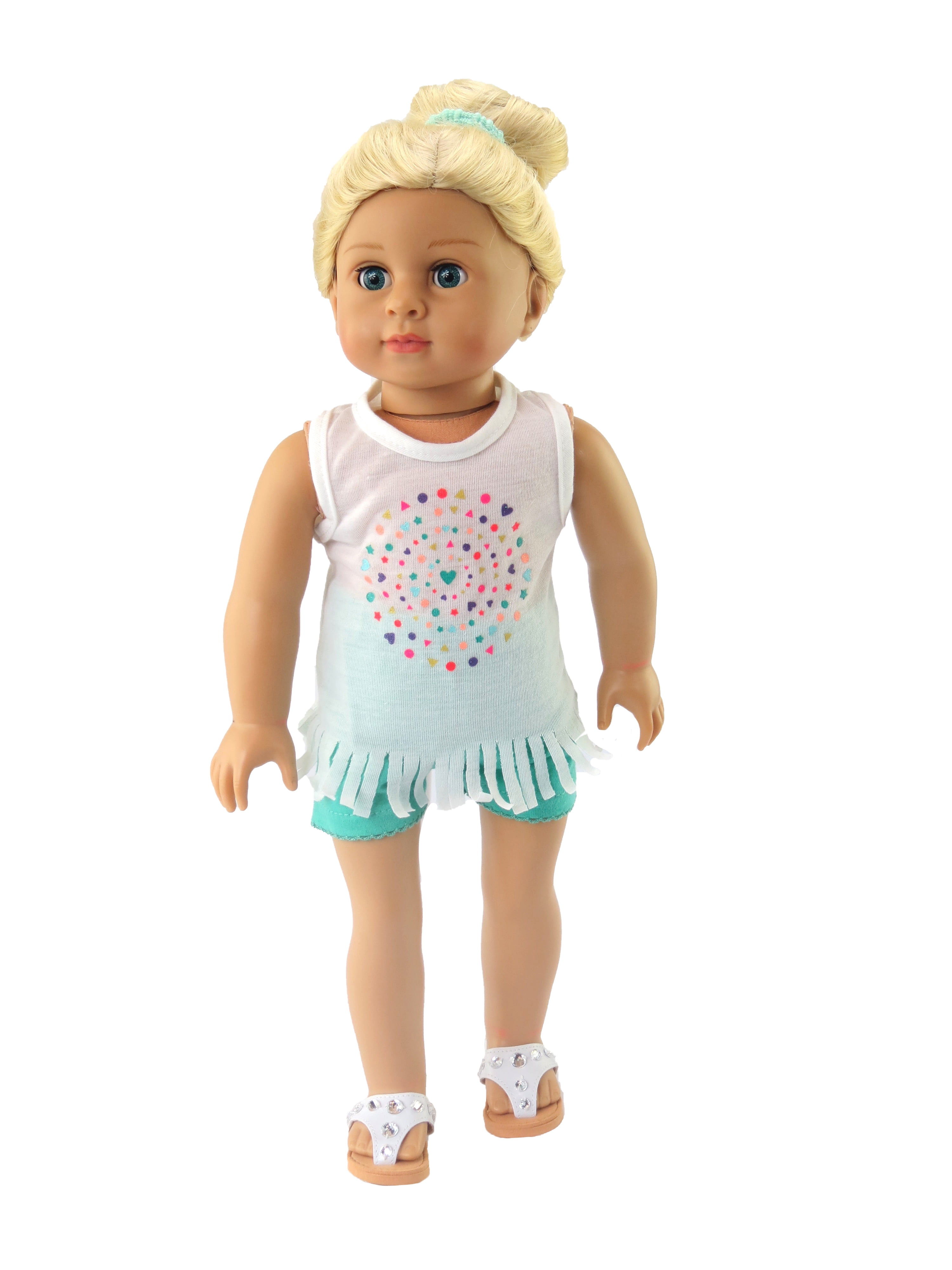 Pastel Fringe Short Set For 18 Inch Dolls - Walmart.com