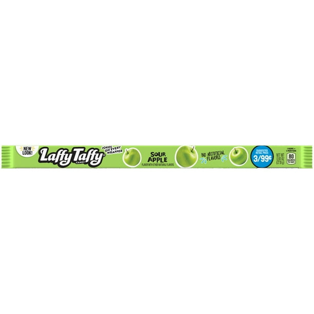 Laffy Taffy Sour Apple Rope Chewy Candy 0.81oz (Box of 24) - Walmart.com