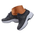YLYL Platform Sneakers for Women 2026 Glitter Rhinestone Slip on Wide ...