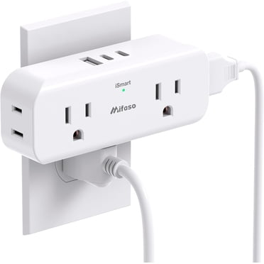 Presto Plug Portable Power Adaptor, Electric Outlet Extender with 2 USB ...