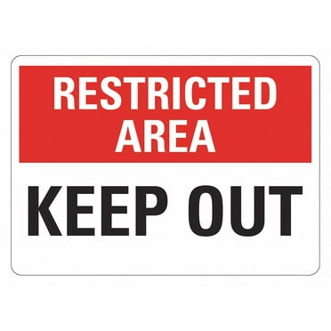 Danger Restricted Area Sign - Walmart.com