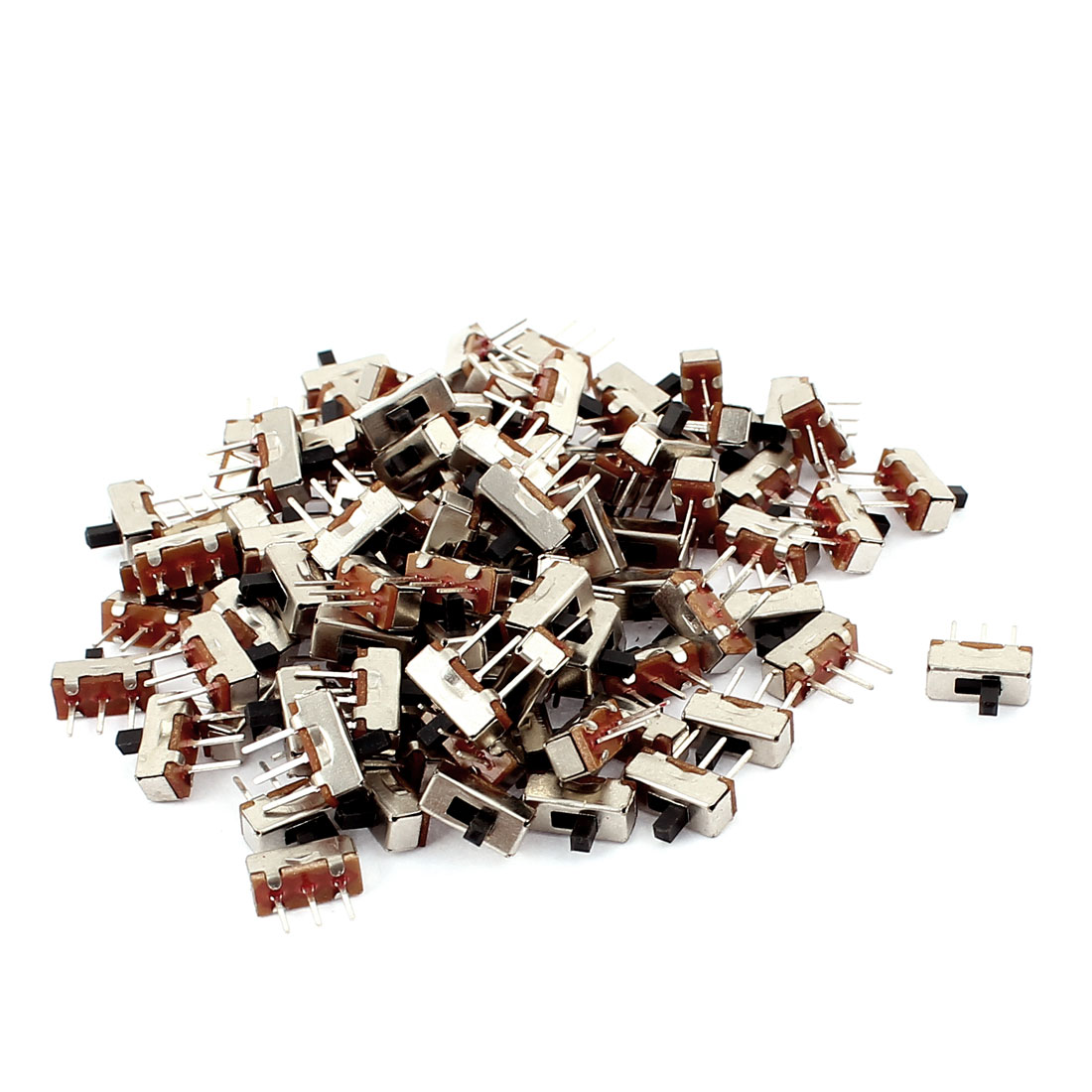 100Pcs 3 Terminals PCB DIY 2 Positions SPDT Horizontal Slide Switch ...