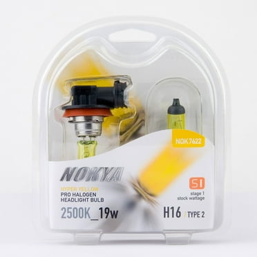 Nokya H4 (9003 /HB2) Hyper Yellow Pro Halogen 2500K Stage 1 Headlight ...