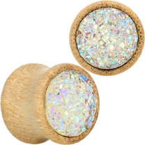 Body Candy 3/4" Unisex 2PC Organic Solid Purple Stone Saddle Plugs ...