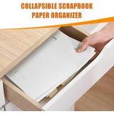 GUZEIR Foldable Scrapbook Paper Storage Organizer, 12x12 Scrapbook ...