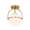 Mid Century Modern Ceiling Light Gold Globe Semi Flush Mount Ceiling ...