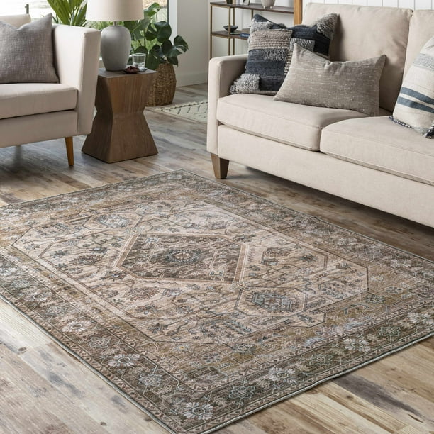 Hauteloom Progress Living Room, Bedroom Machine Washable Area Rug ...