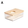 Hamster Sand Bath Container made of Acrylic and Wood, Odorless and Easy ...