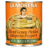 La Morena Sliced Green Pickled Jalapeño Peppers, 28.2 Oz - Walmart.com