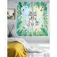 Cartoon Wolf Sheer Curtains for Living Room Bedroom Summer Butterfly ...