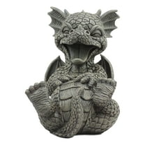 Ebros Le Penseur The Thinker Whimsical Garden Dragon Statue 10" H Cute ...