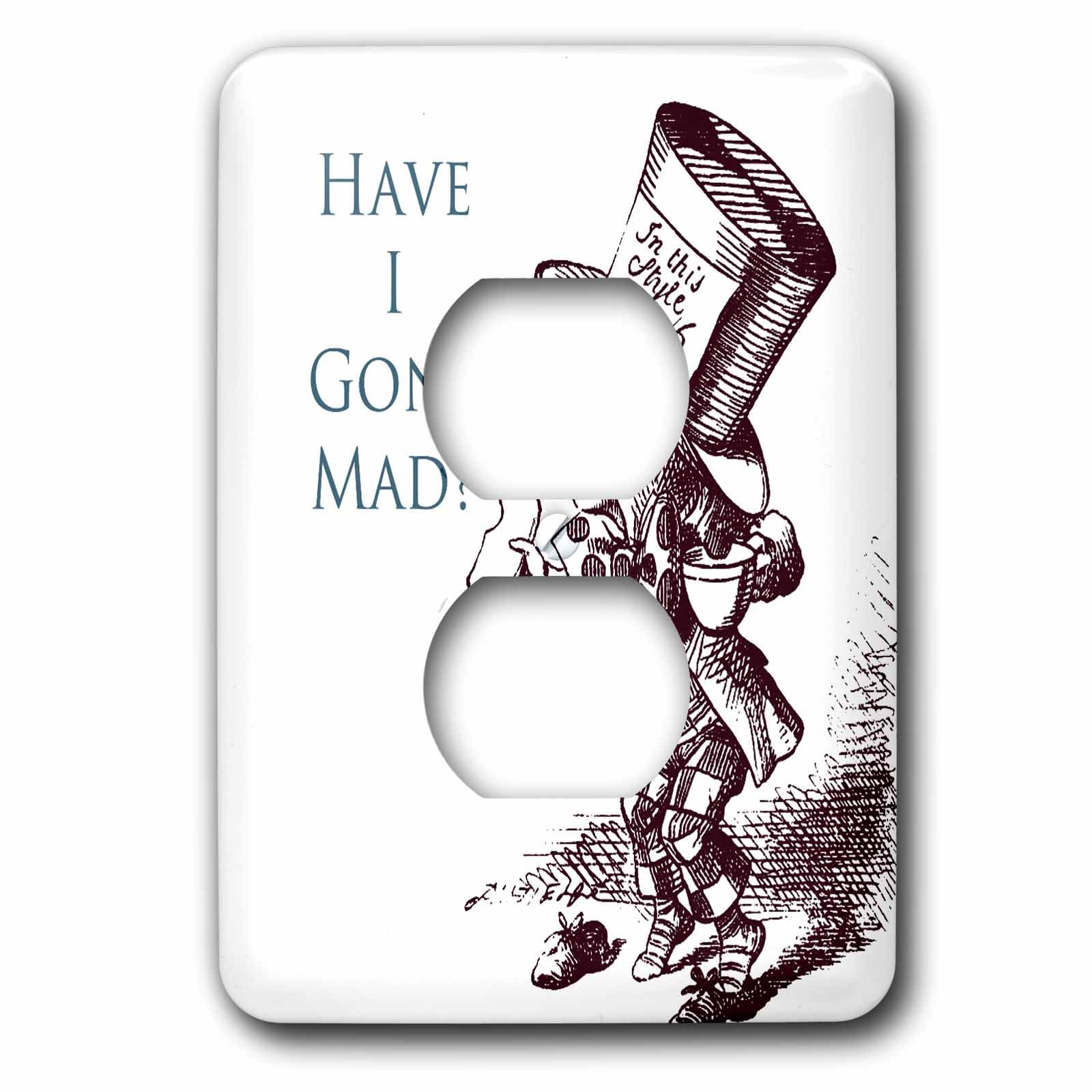 Mad Hatter Have I gone Mad Alice in Wonderland 2 plug outlet cover lsp ...