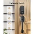 Smart Deadbolt Lock Fingerprint with 2 Lever Handles, Keyless Entry ...