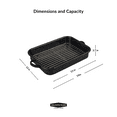 Granite Ware Open Roasting Pan with Flat Rack (Speckled Black ...