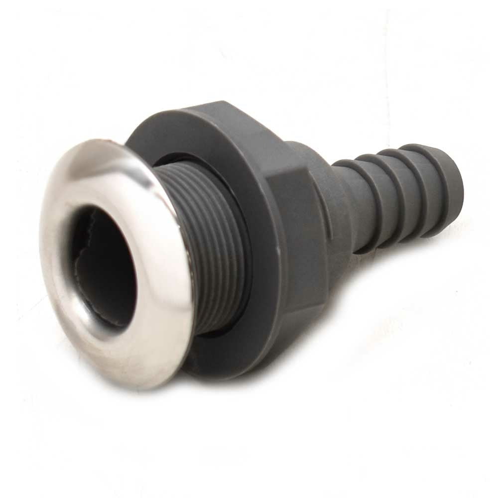 Carver Boat Straight Thru Hull 7408302 | w/ SS Cap 3/4 Inch Gray ...