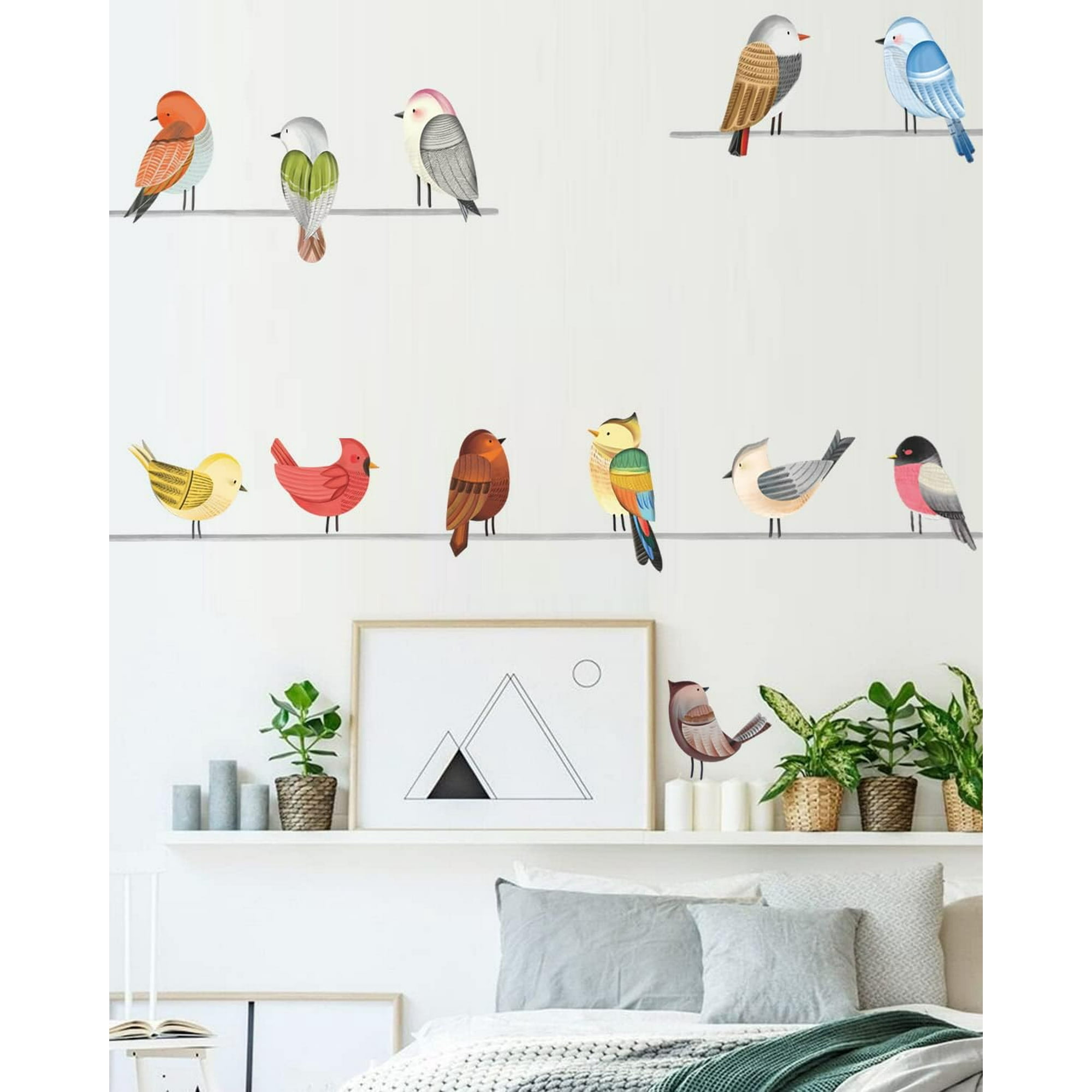 Click here for Hsmeiegadovf Bird Wall Decals Peel And Stick Water... prices