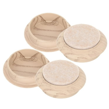 softtouch 2 1/2" Square Carpet Bottom Caster Cups, Brown/Gray (4 Pack ...