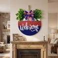GallickanIndependence Day Welcome Sign Door Hanger, Farmhouse Flower ...