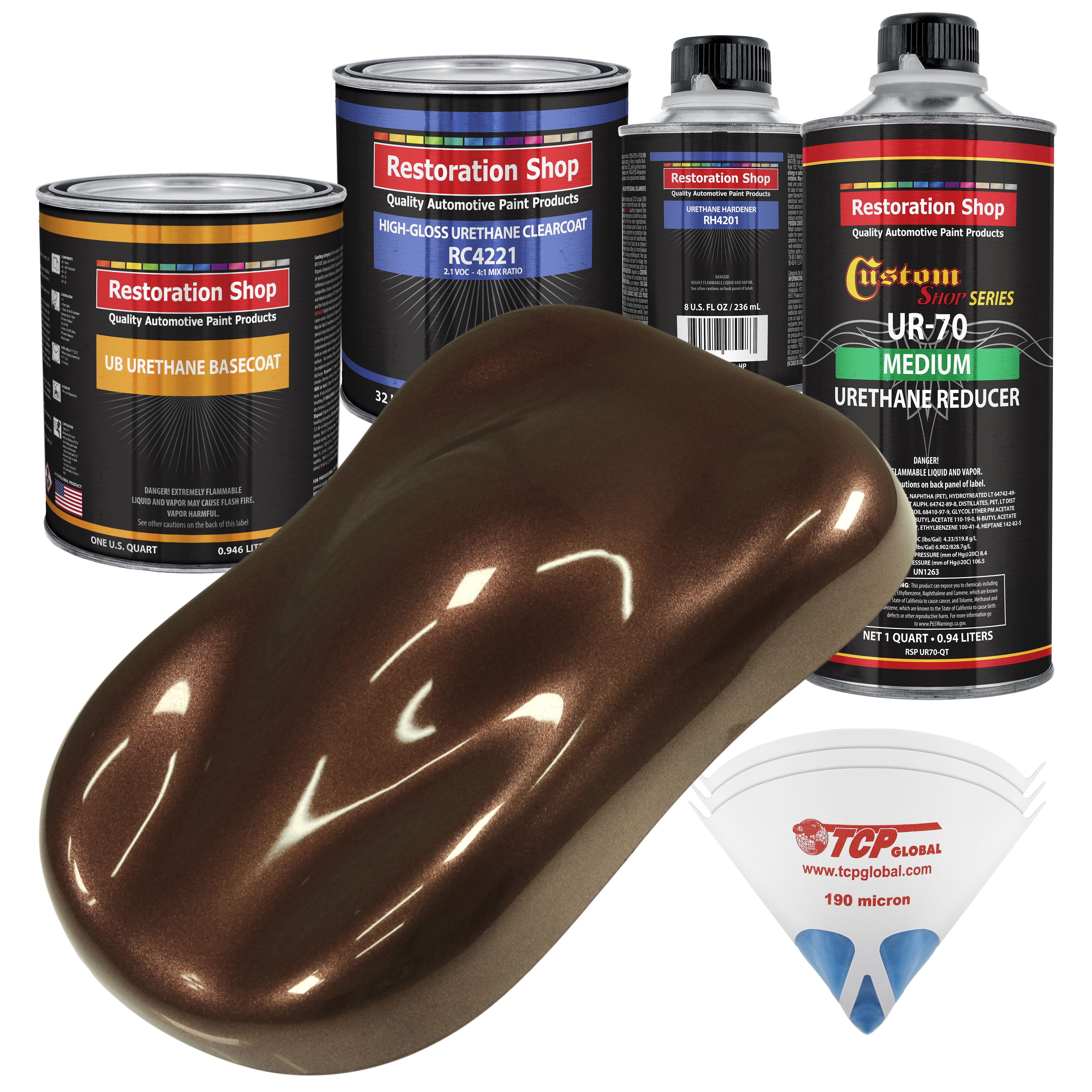 Saddle Brown Firemist Quart URETHANE BASECOAT CLEARCOAT Car Auto Body ...