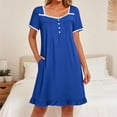 BaoFuBaoMei Sleep Dresses for Plus Size Women with Pockets Lace Short ...