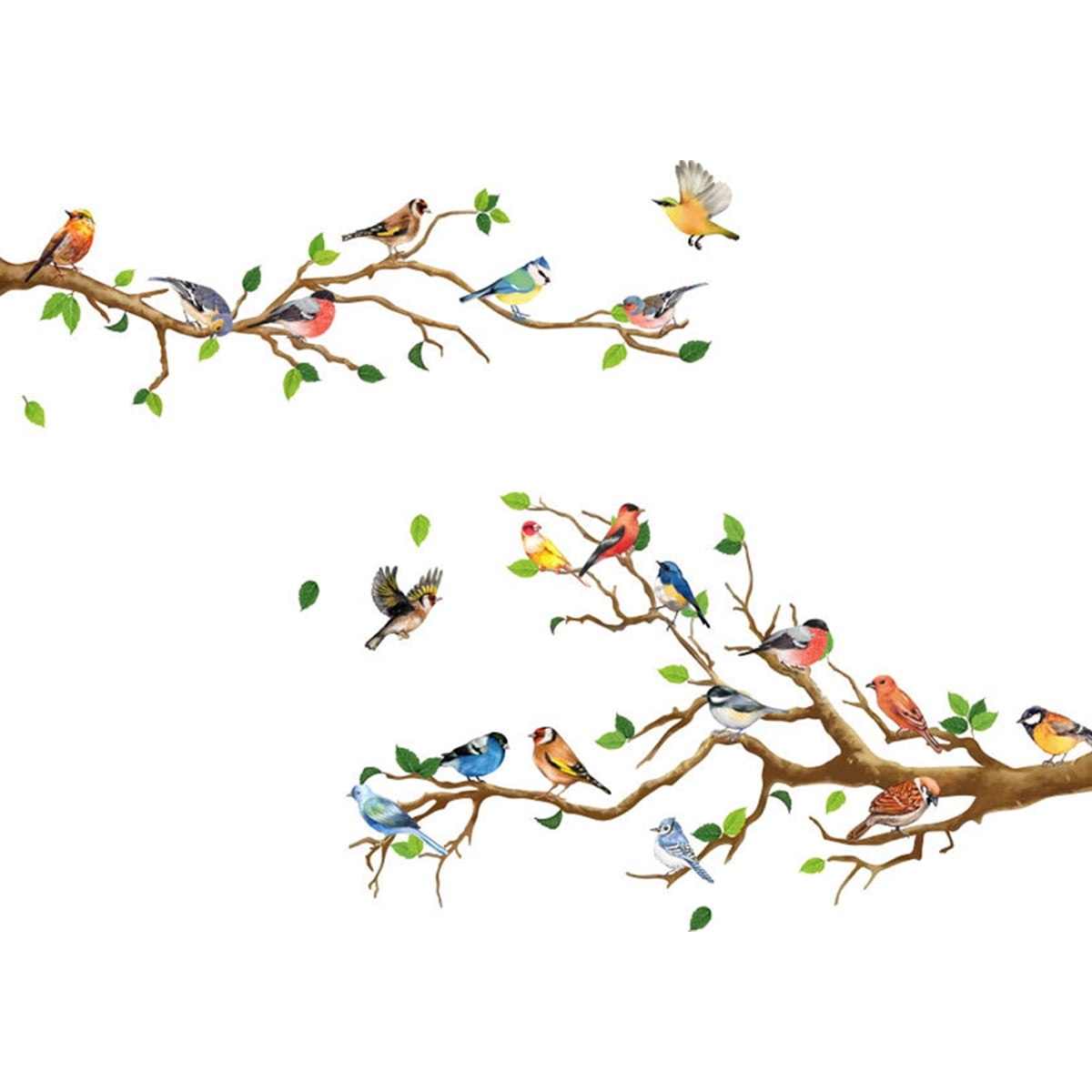 Relax love DIY Art Murals Paper,Bird on Tree Branch Wall Sticker ...