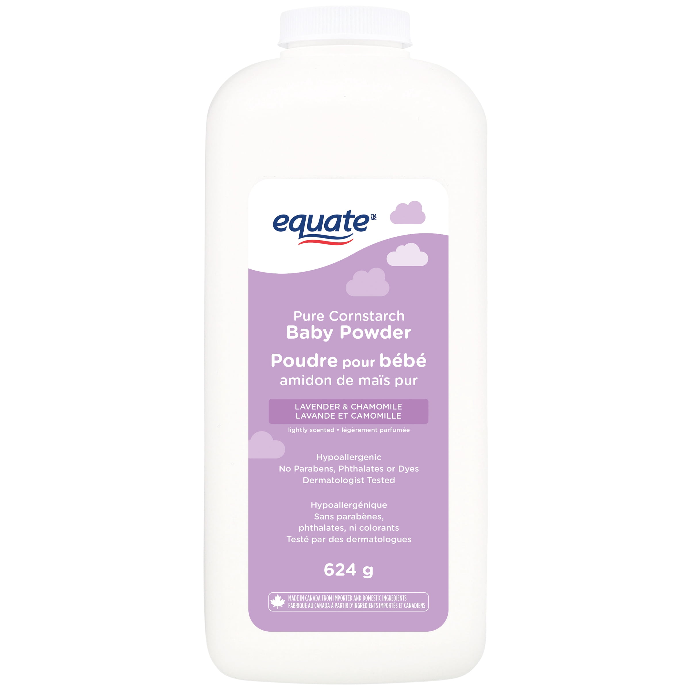 Equate Pure Cornstarch Lavender & Chamomile Scented Baby Powder ...