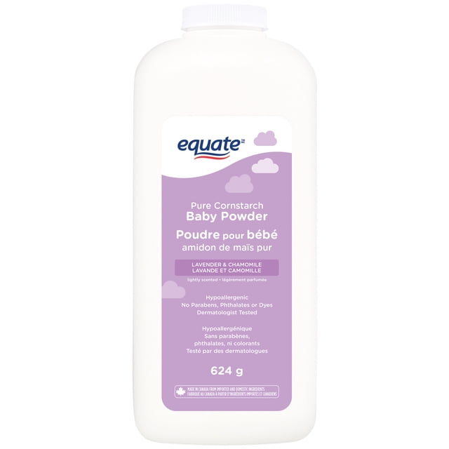 Equate Pure Cornstarch Lavender & Chamomile Scented Baby Powder ...