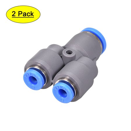 Push To Connect Fittings Y Type Tube Connect 8-4mm OD Push Lock Grey ...