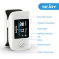 Sejoy Pulse Oximeter Fingertip, Oxygen Saturation and Pulse Rate ...