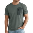Antinious Men Solid Round Neck Zip Pocket Short Sleeve Training Fitness ...