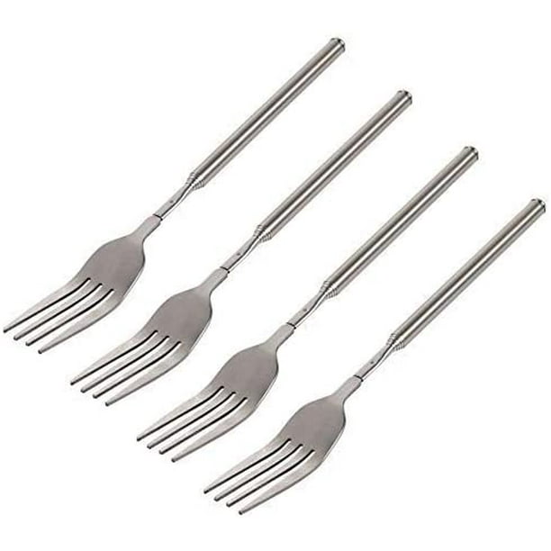 Telescopic Fork Extendable Long Handle Fork Barbecue Toasting Dinner ...